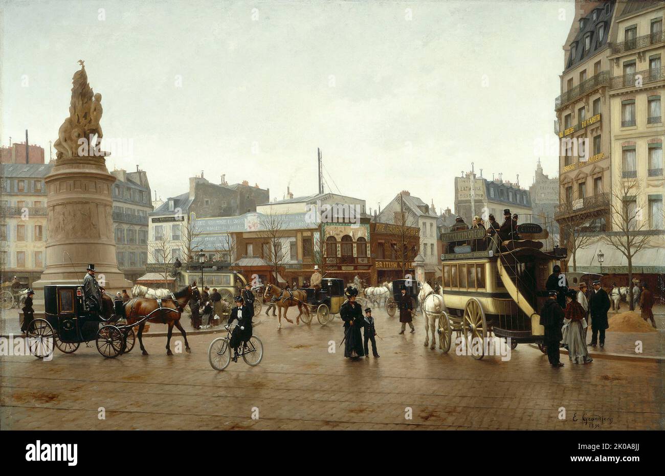 Parisian horse streetcar hi-res stock photography and images - Alamy