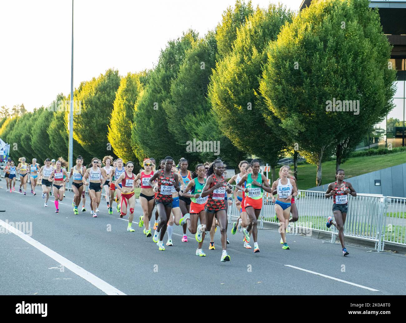 Angela Tanui of Kenya competing in the women’s marathon at the World ...