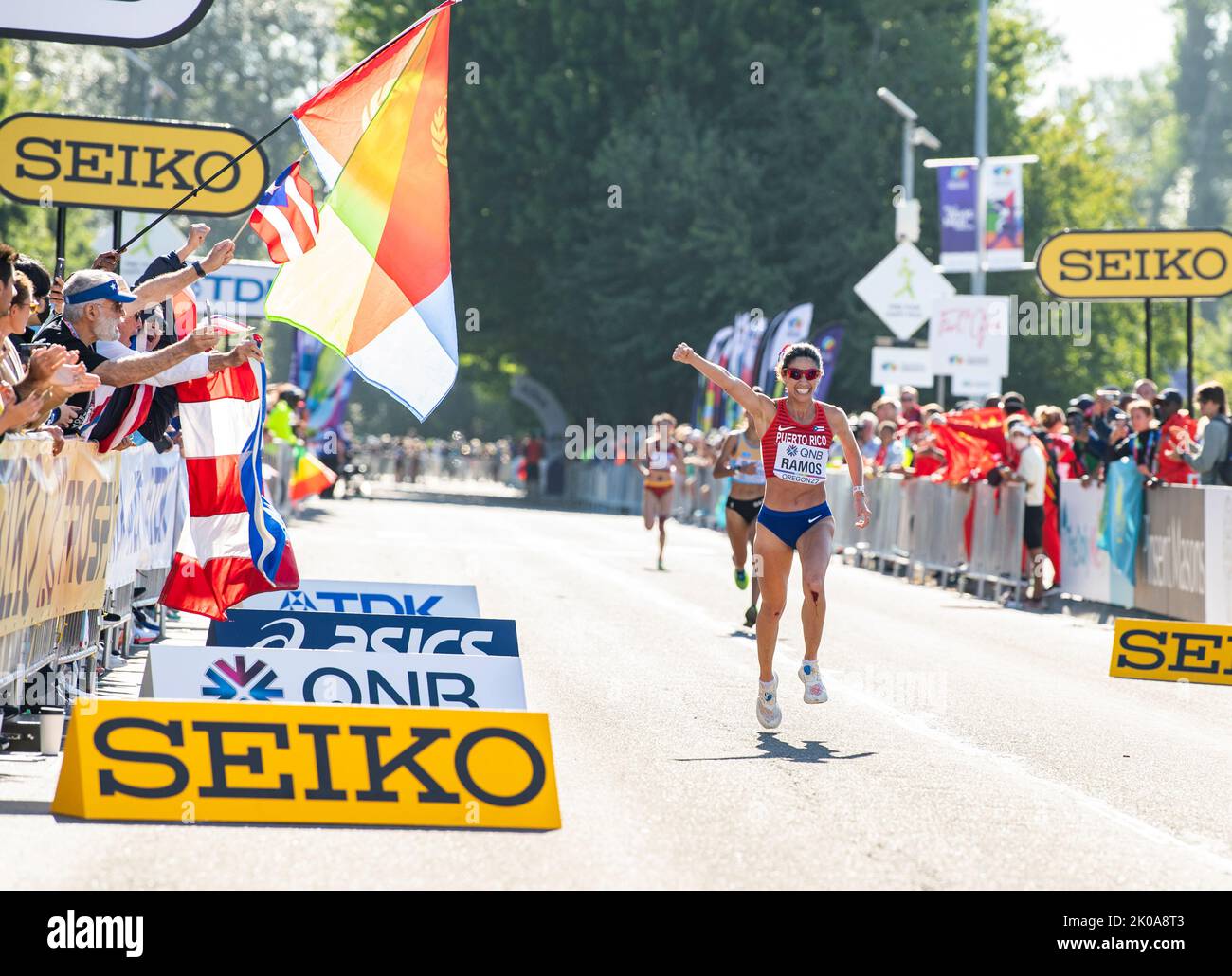Beverly Ramos of Puerto Rico competing in the women’s marathon at the ...
