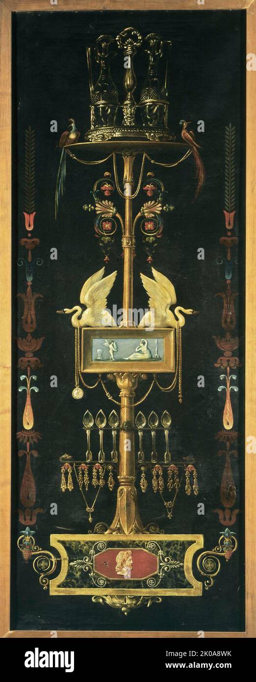 Decorative panel, sign of the goldsmith Passerieux, c1825 Stock Photo ...