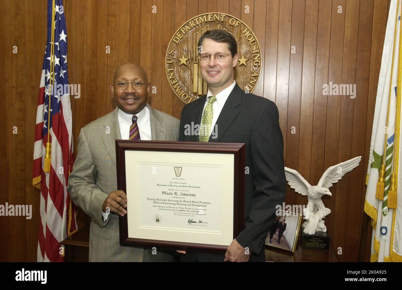 Secretary Alphonso Jackson with Mark Johnston - Mark Johnston, Deputy ...
