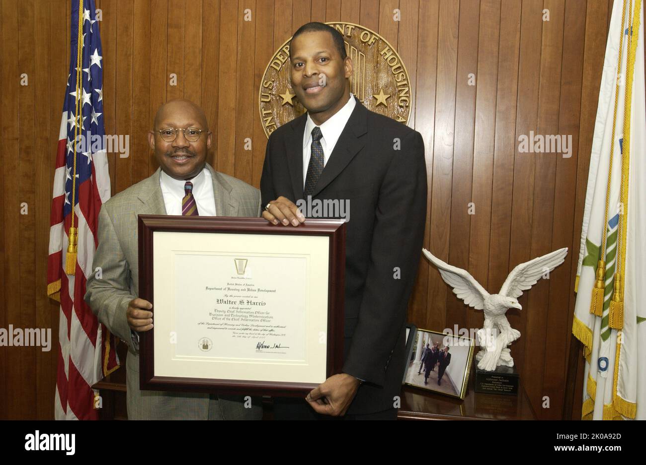 Secretary Alphonso Jackson with Walter Harris - Walter Harris, Deputy ...