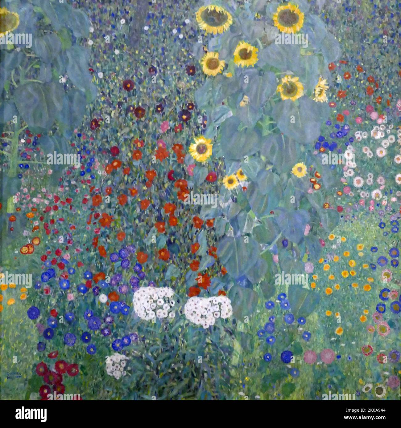 Cottage garden with sun flowers, 1907. By Gustav Klimt. Gustav Klimt ...