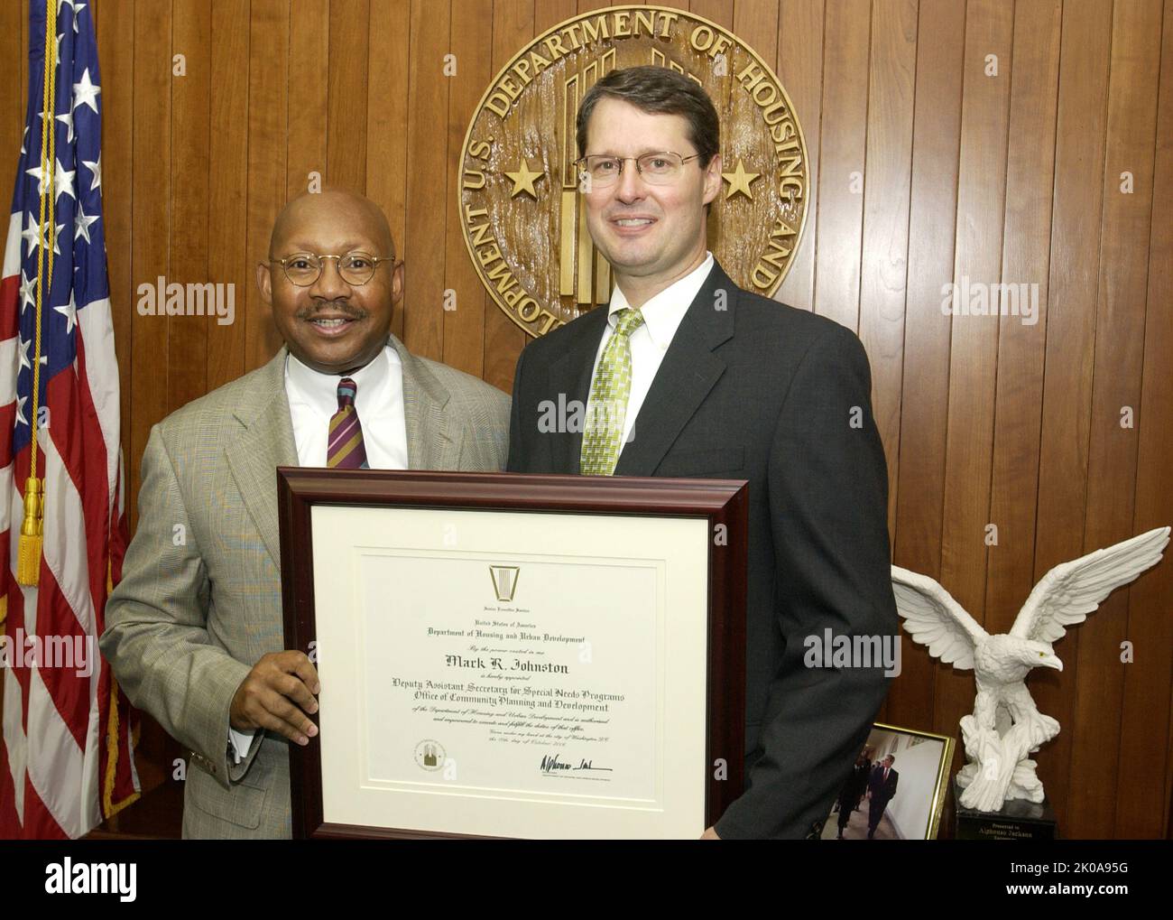 Secretary Alphonso Jackson with Mark Johnston - Mark Johnston, Deputy ...