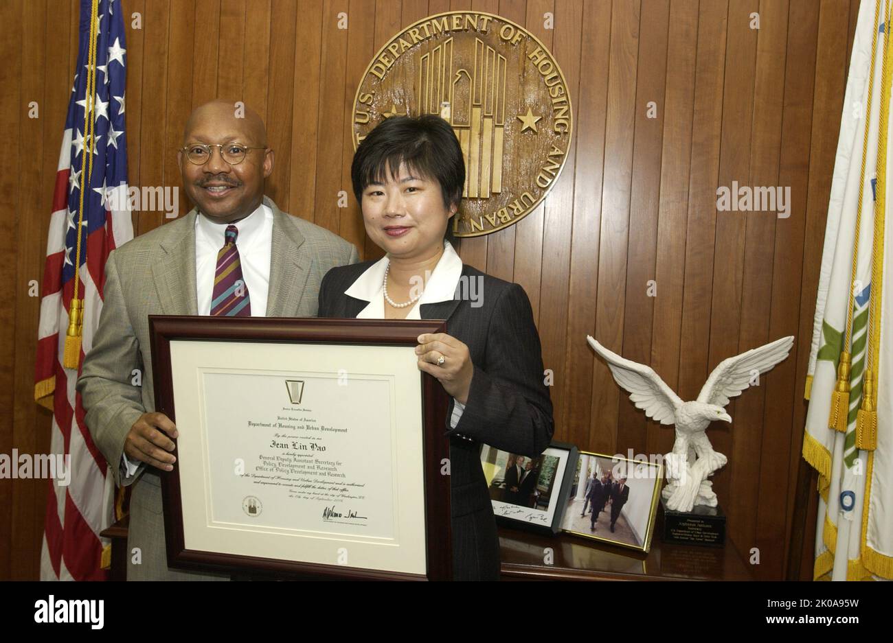 Secretary Alphonso Jackson with Jean Lin Pao - Jean Lin Pao, General ...