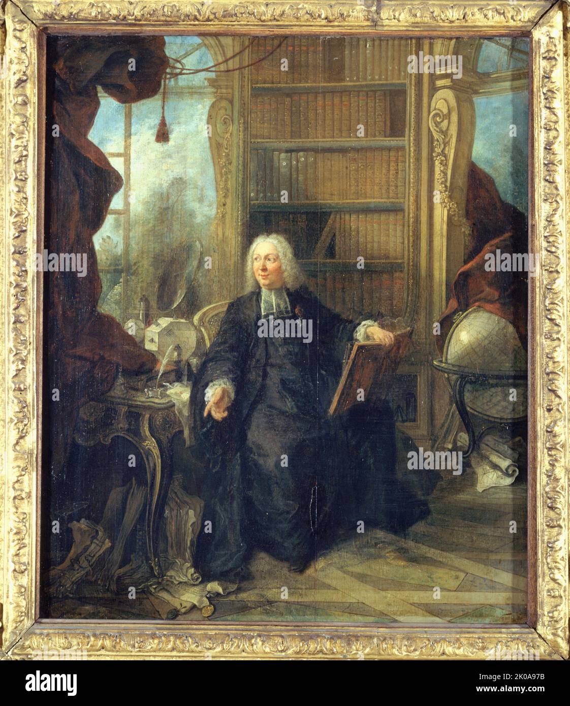 Portrait thought to be of Father Jean-Antoine Nollet (1700-1770), c1740 ...