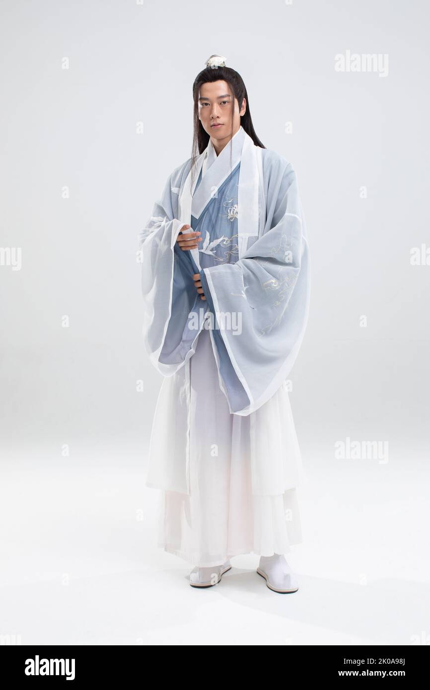 Young Chinese man in ancient costume Stock Photo - Alamy