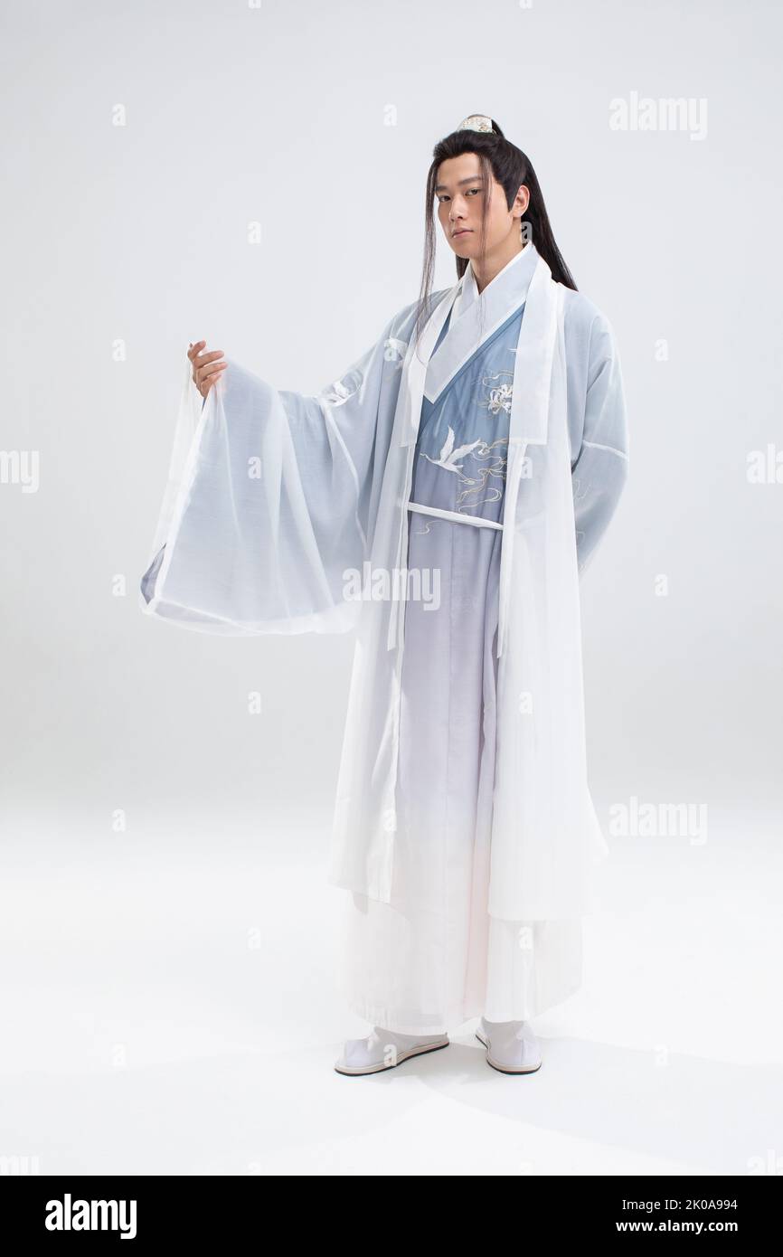 Young Chinese man in ancient costume Stock Photo - Alamy