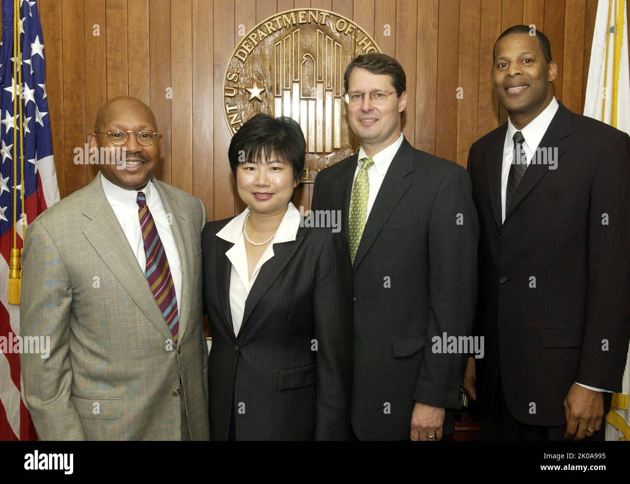 Secretary Alphonso Jackson with Mark Johnston, Jean Lin Pao, and Walter ...
