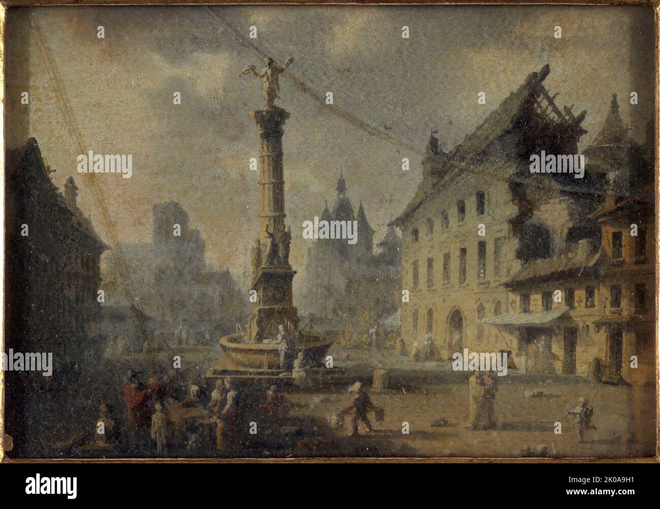 Place du Châtelet, in 1809, current 1st arrondissement, 1809 Stock ...