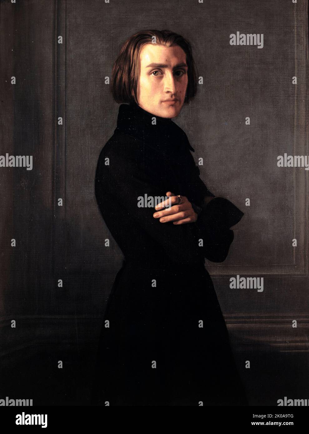Portrait of Franz Liszt (1811-1886), composer and pianist, 1839 Stock ...