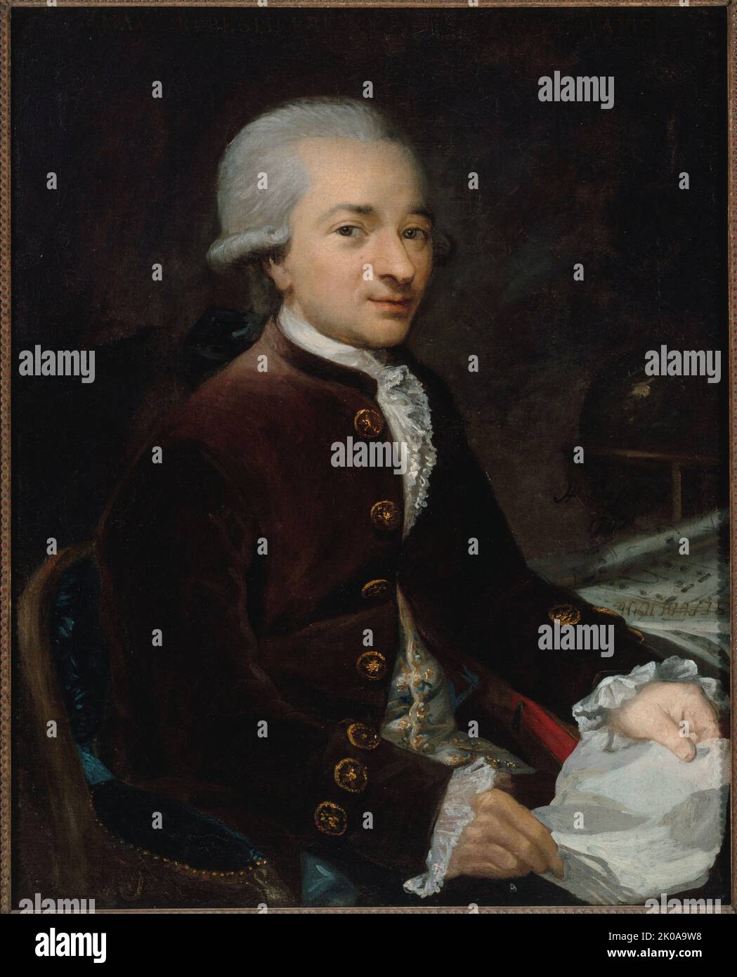 Portrait of a man, dressed to look like Robespierre, 1792 Stock Photo ...