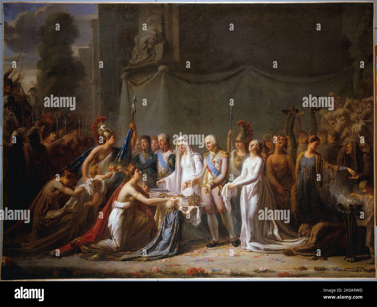 Allegory of the entry of Louis XVIII into Paris, May 3, 1814 Stock Photo - Alamy