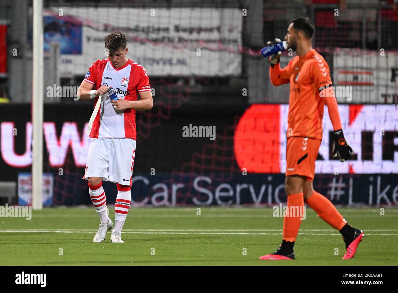 ROTTERDAM - (lr), Ole Romeny of FC Emmen, FC Emmen keeper Eric ...