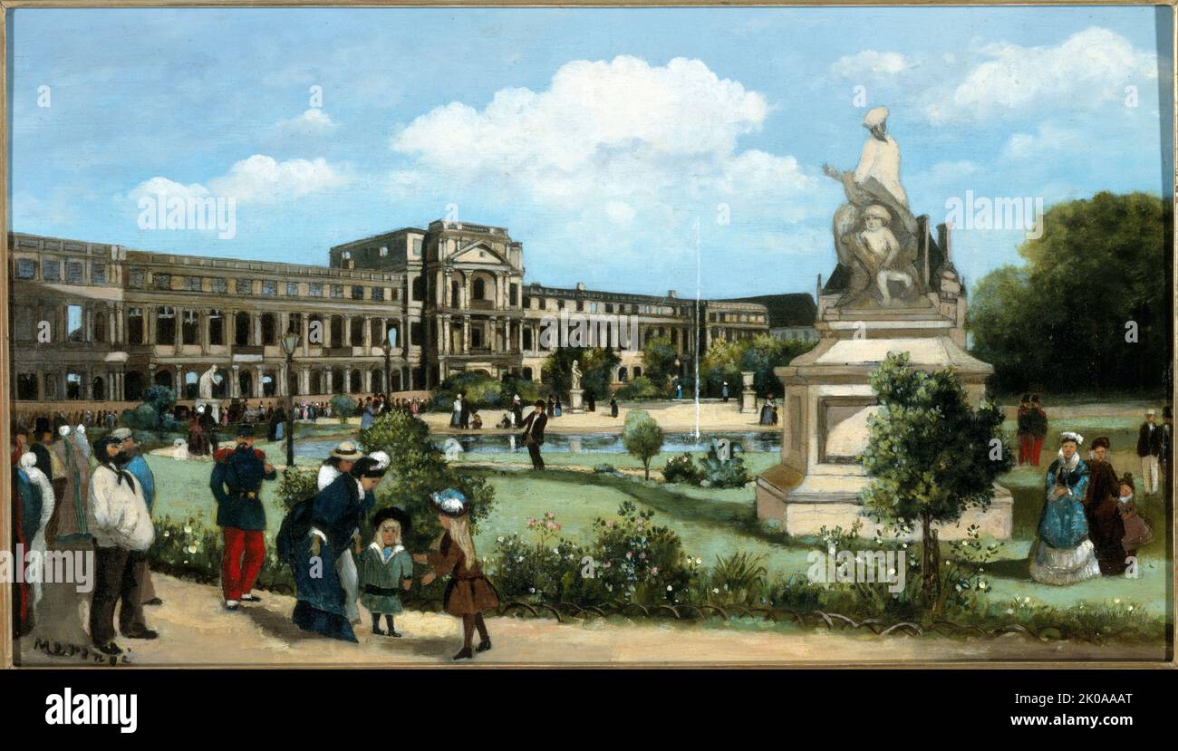 Ruins of the Tuileries Palace, after the fire of 1871, c1880 Stock ...