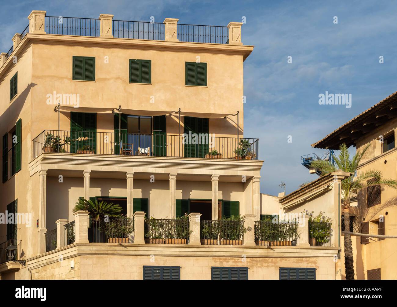 Palma de Mallorca, Spain; september 03 2022: Facade of a luxurious ...