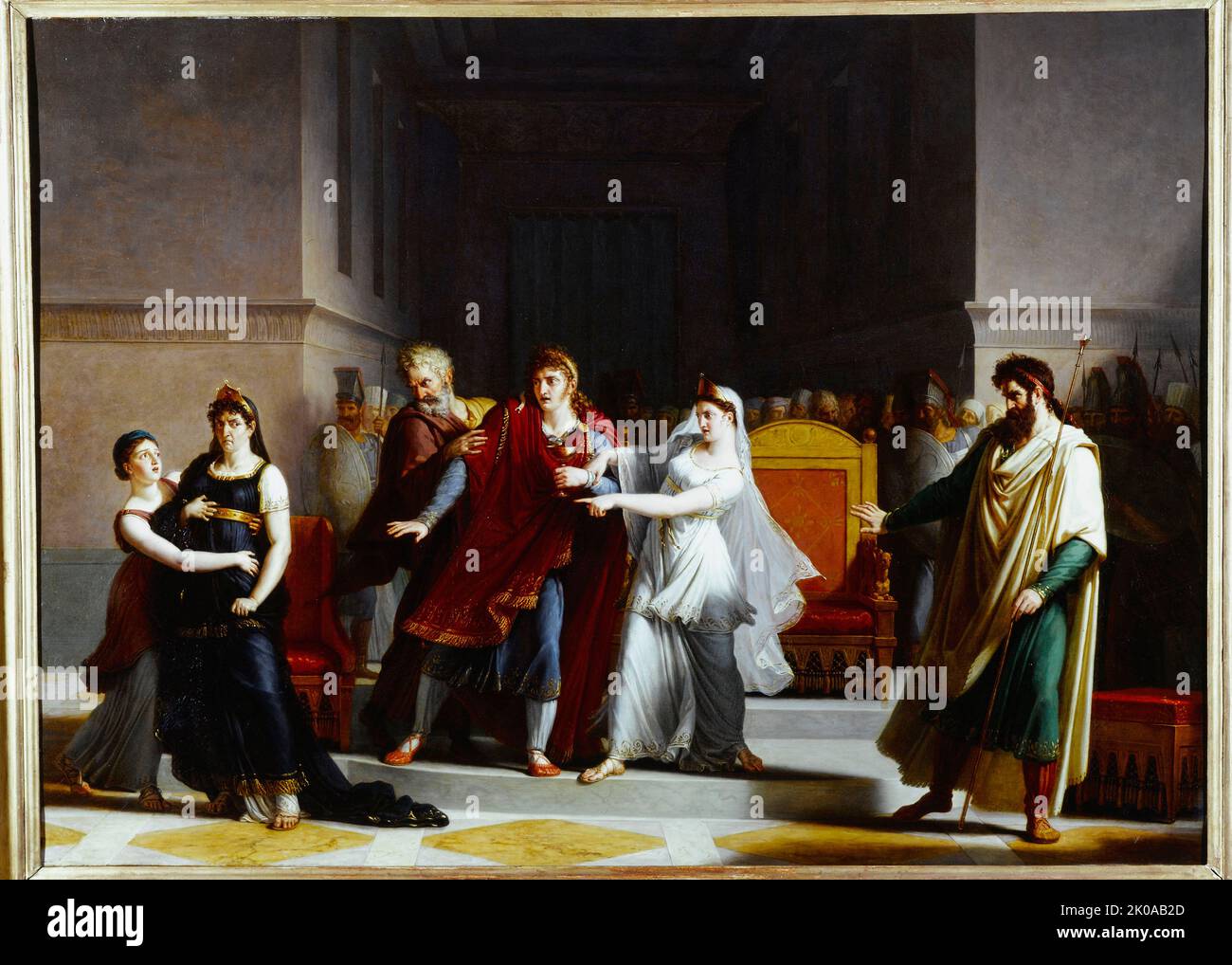 Last scene of the tragedy "Rodogune" at the Theatre-Francais, 1810 ...