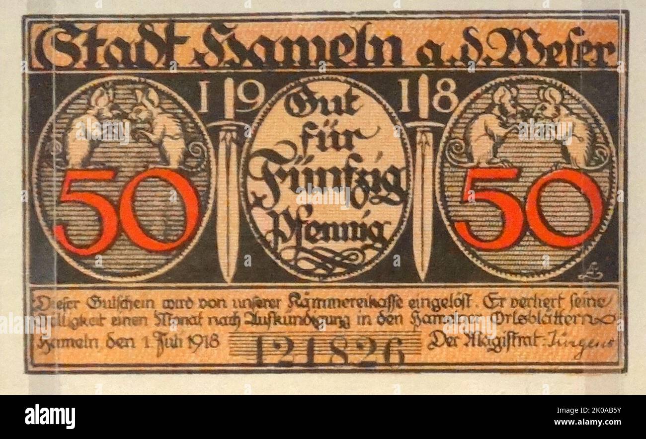 Notgeld, Germany, 1918-1922. Shortage of metal coinage in Germany after ...