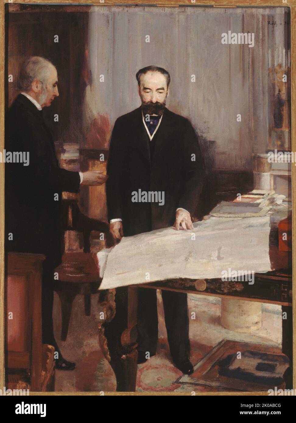 Vice-Rector Greard presenting plans for the new Sorbonne to President ...