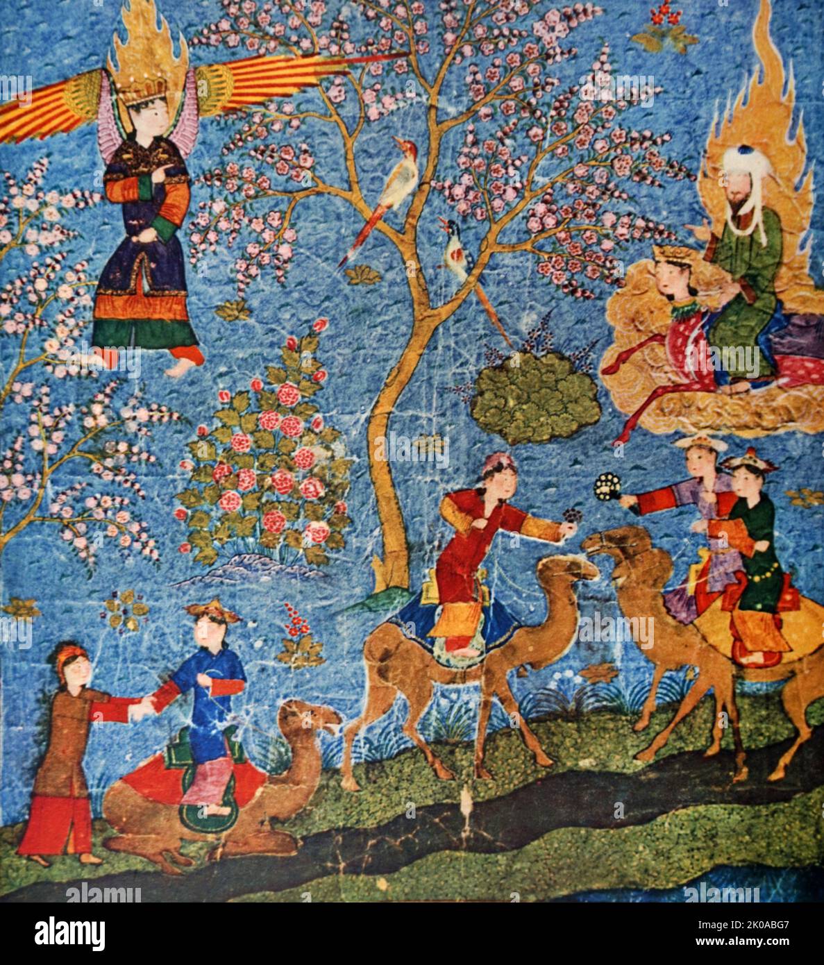 Persian painting. Colour plates Stock Photo - Alamy