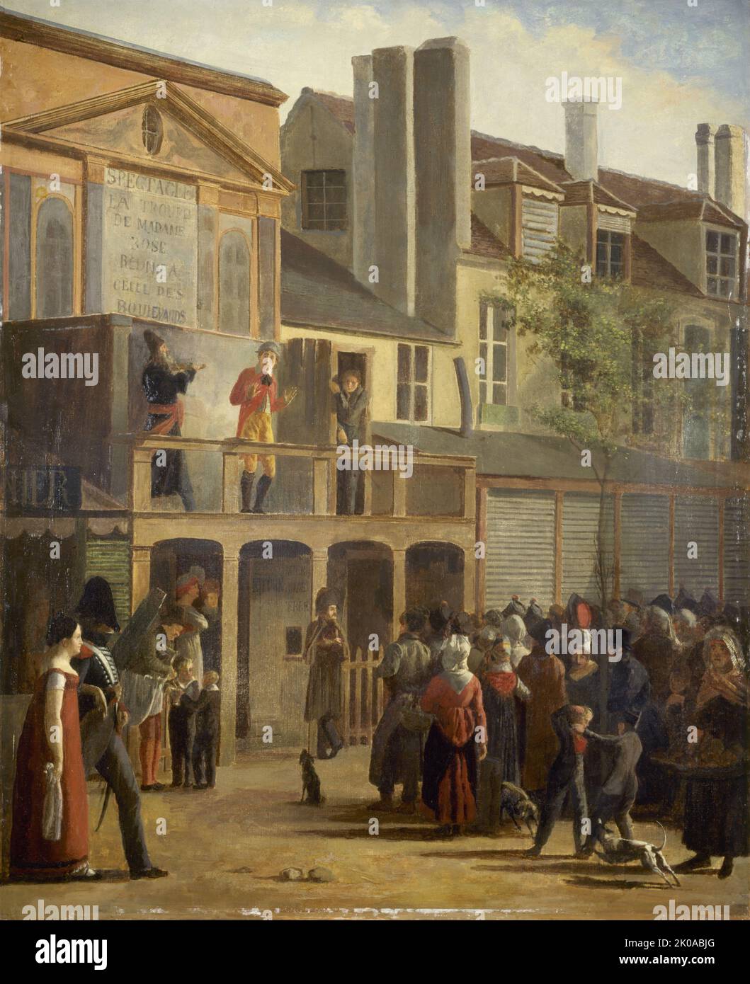 Parade of Bobeche and Galimafre, boulevard du Temple, c1820 Stock Photo ...