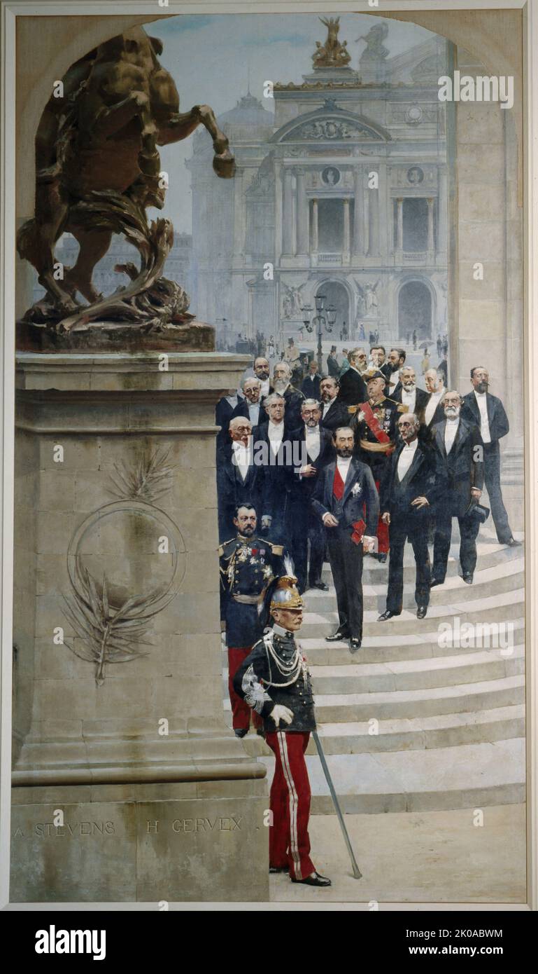 President Sadi Carnot surrounded by personalities from the Third ...