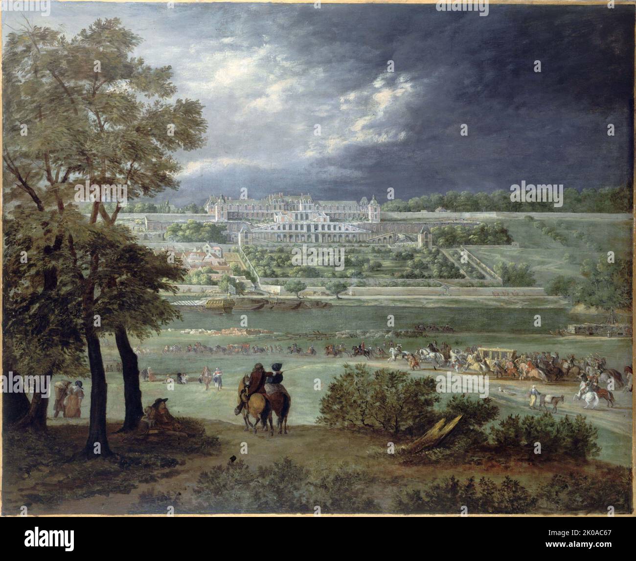 Chateau Neuf de Saint-Germain-en-Laye and gardens, seen from the right ...