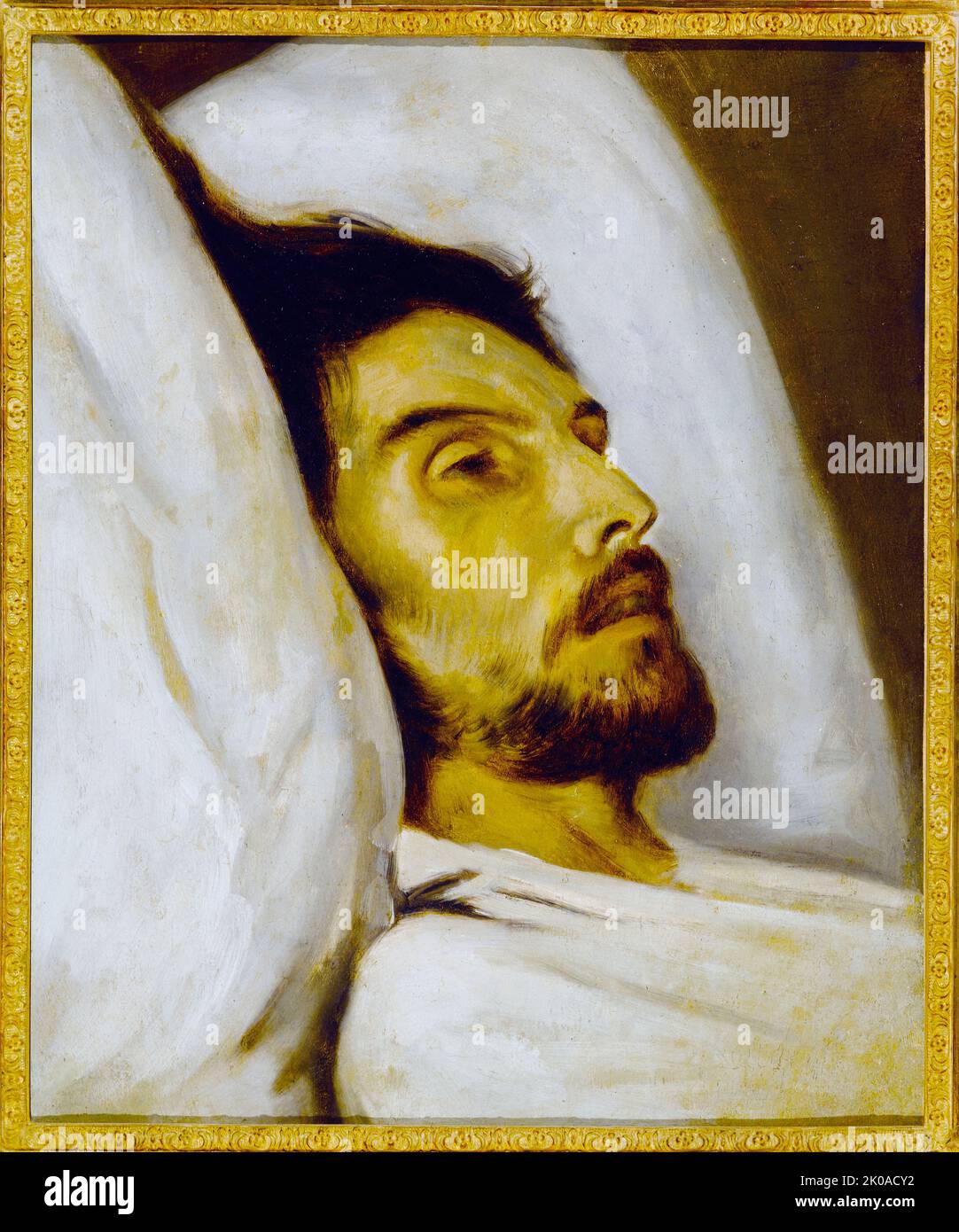Portrait of a man on his deathbed, formerly known as Armand Carrel ...