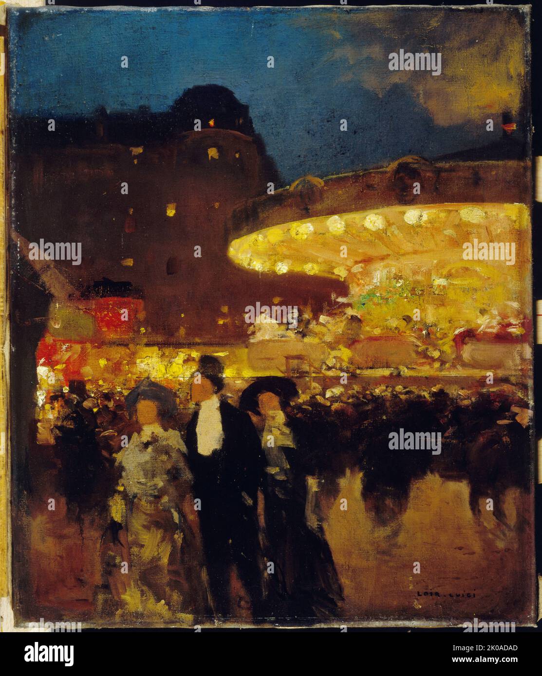 The carousel, c1900 Stock Photo - Alamy