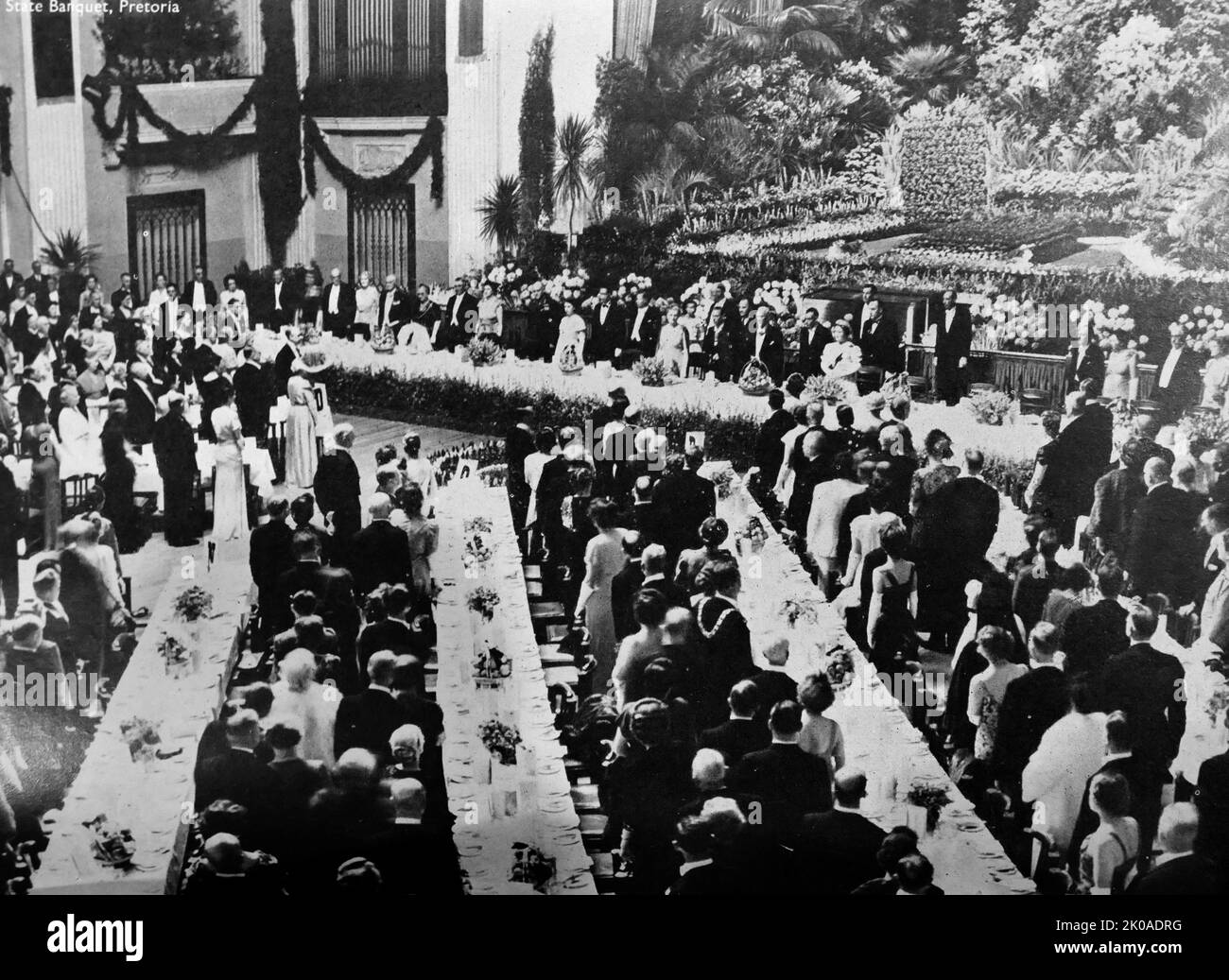 King George VI of England with Queen Elizabeth, Princess Margaret and ...