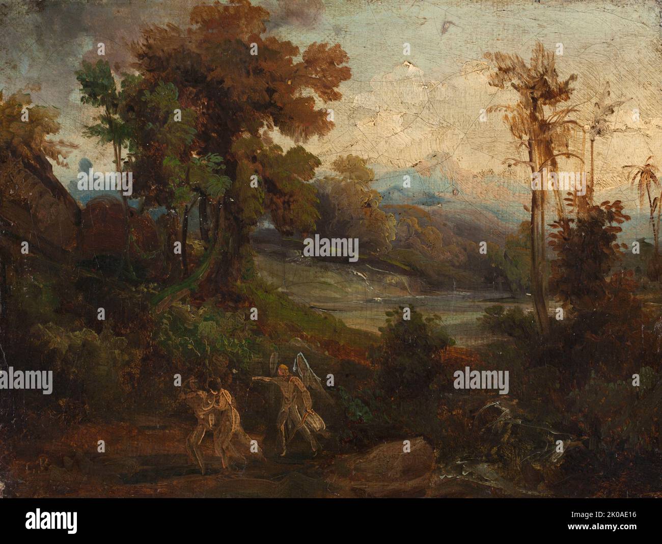 Adam and Eve expelled from Paradise Stock Photo - Alamy