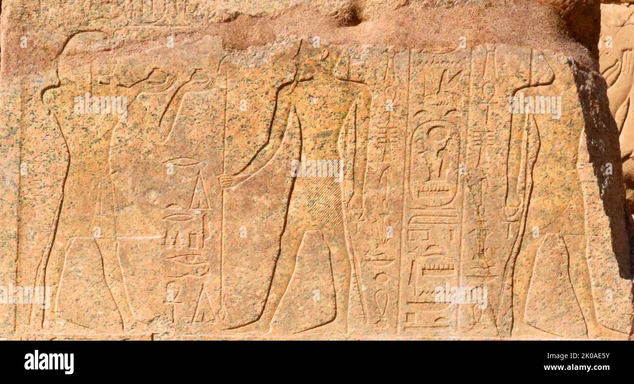 Stele of the reign of Menmaatre Seti I, describing his military ...