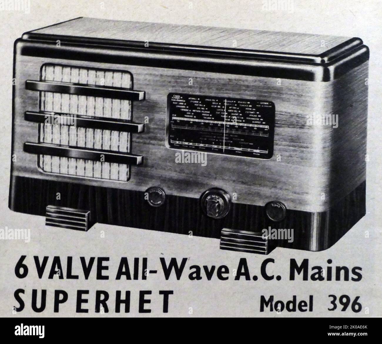 Superhet 396 radio, 1938. Made by Cossor Stock Photo - Alamy