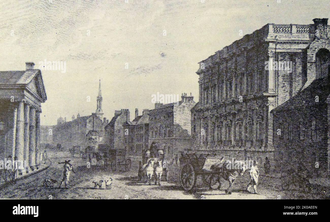 Government buildings, Whitehall, London, 1792 Stock Photo - Alamy
