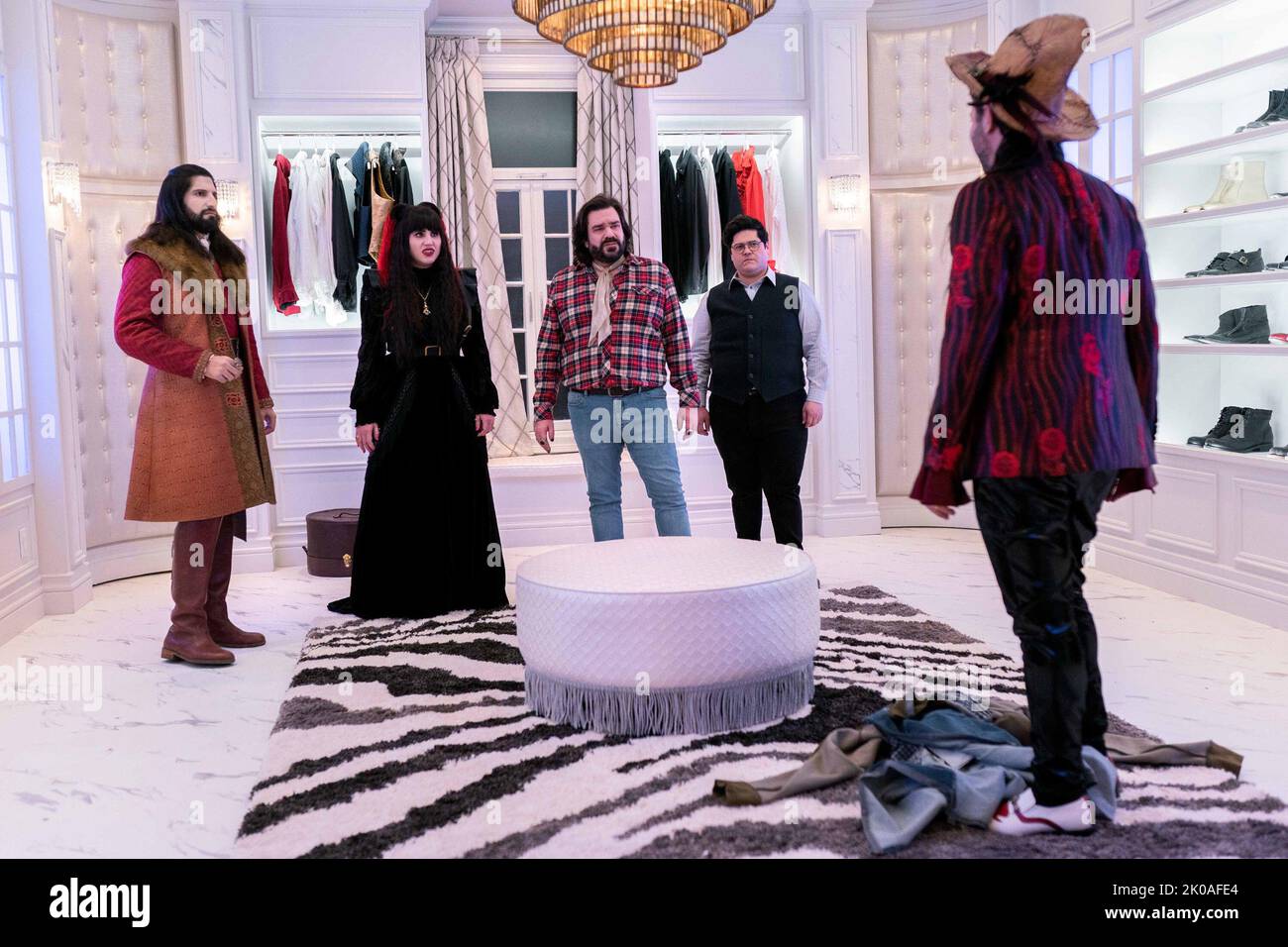 WHAT WE DO IN THE SHADOWS, from left: Kayvan Novak, Natasia Demetriou ...