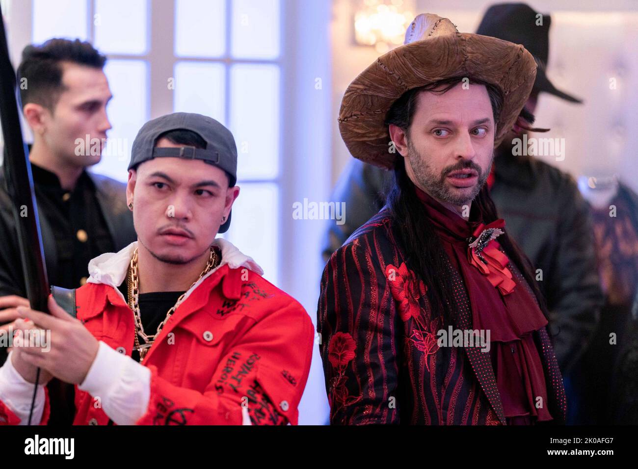 WHAT WE DO IN THE SHADOWS, from left: Mike Dara, Nick Kroll, Go Flip ...