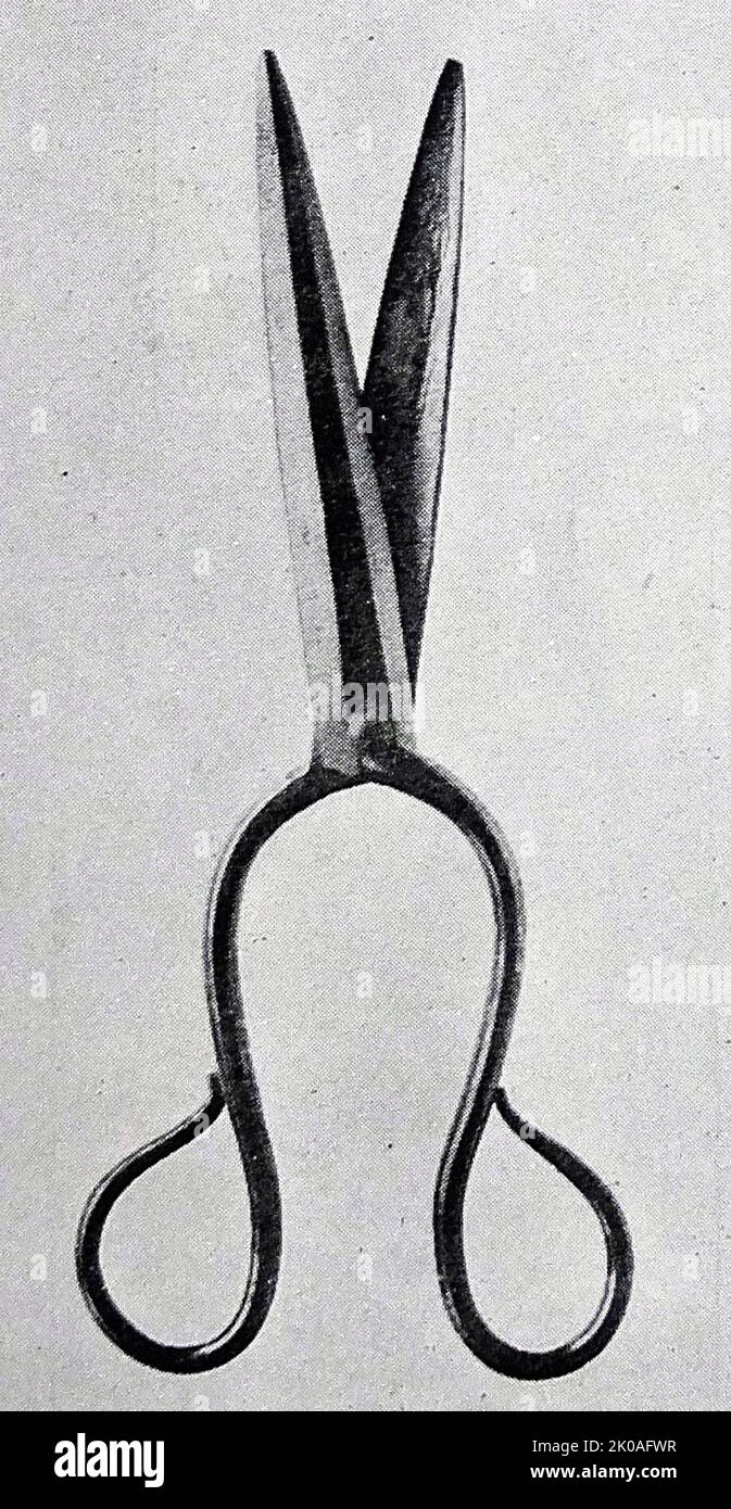 Ancient tools from Koryo (Goreyo) (Goreyo) dynasty. scissors made of ...