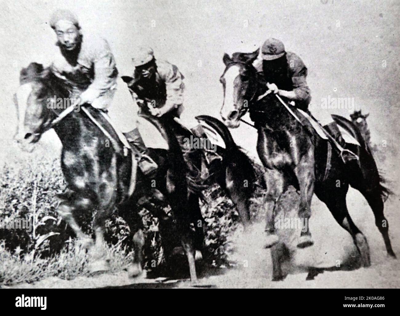A Korean Horse Race Stock Photo - Alamy