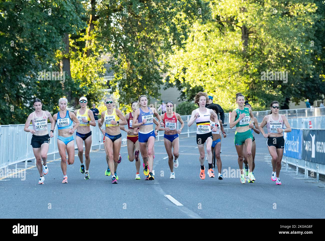 Rose Harvey of GB&NI competing in the women’s marathon at the World ...