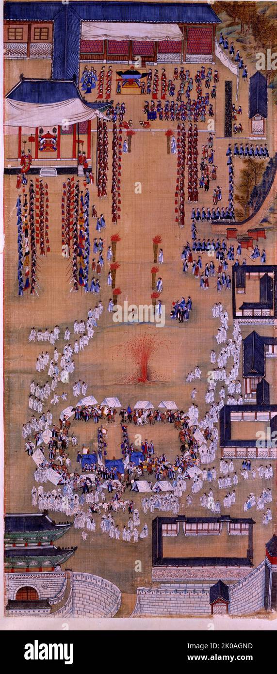 Eight-day procession led by King Jeongjo, King Shooting Arrows at ...
