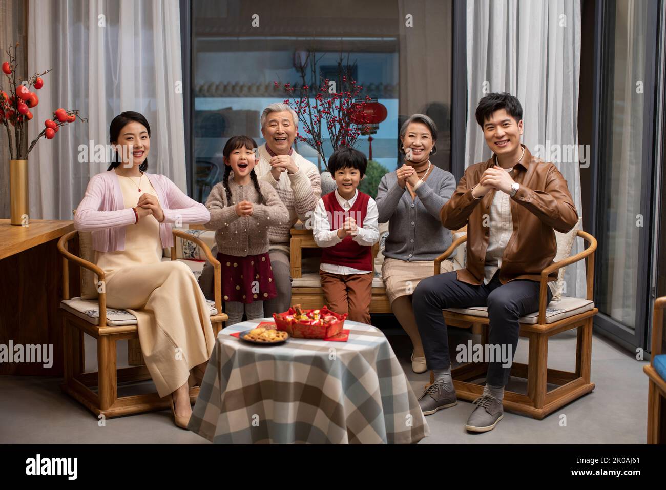 Chinese group greeting senior hi-res stock photography and images - Alamy