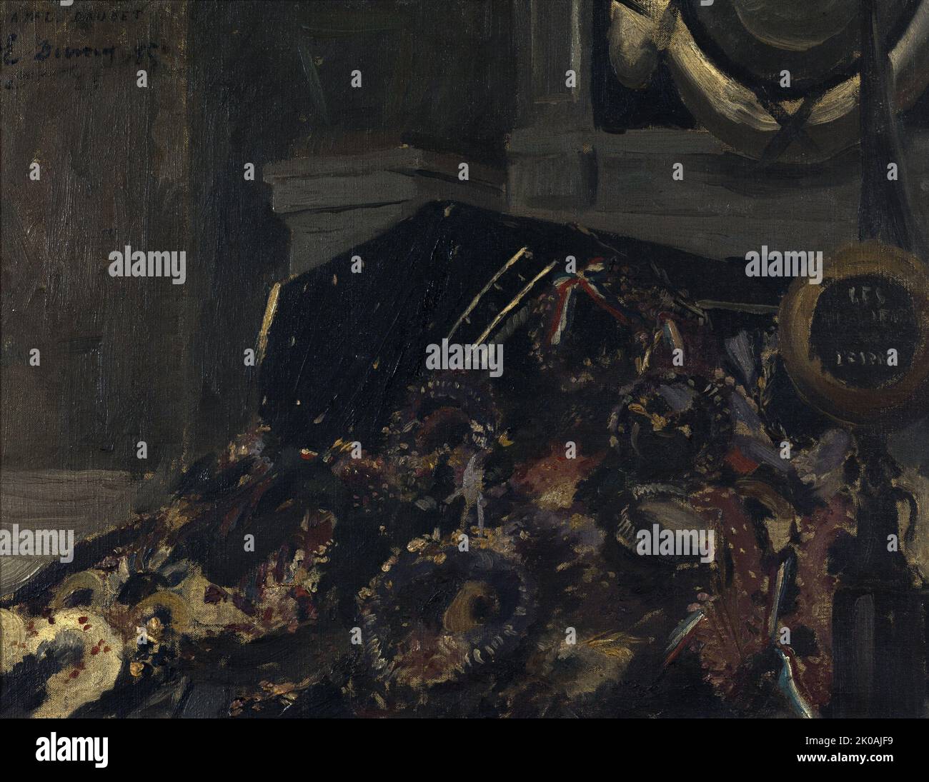 Victor Hugo's coffin covered with wreaths, 1885 Stock Photo - Alamy