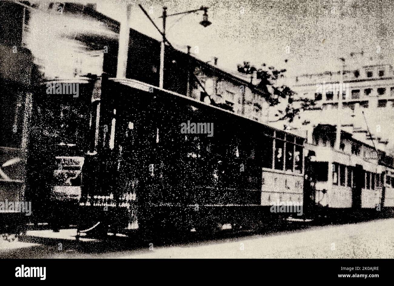 Pictured are tram workers on strike. This occurred during the May ...