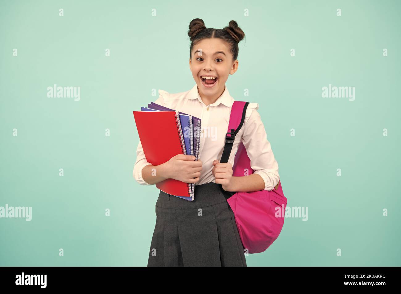 Student school girl isolated portrait. Back to school. Tenager ...