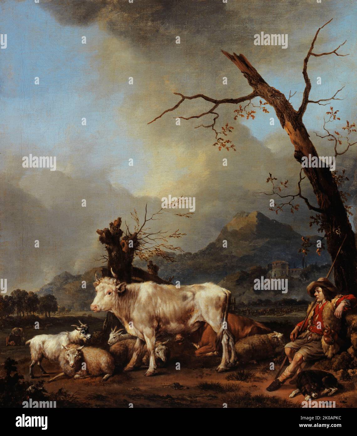 The Shepherd and his Flock, between 1642 and 1674 Stock Photo - Alamy