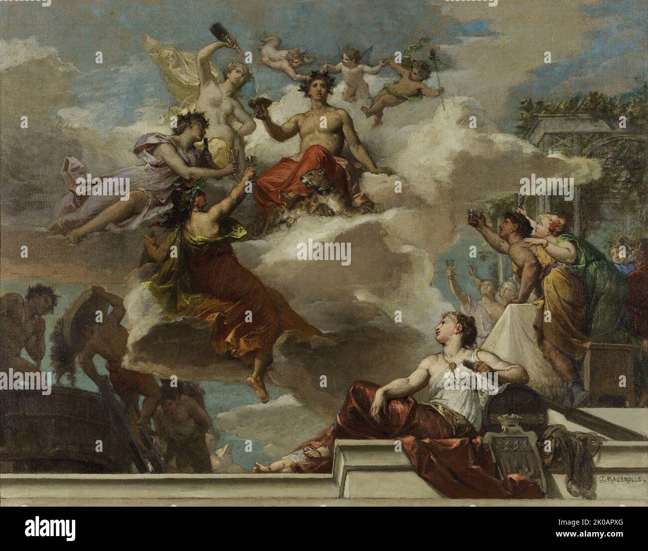 Sketch for the 12th arrondissement town hall: The triumph of Bacchus ...