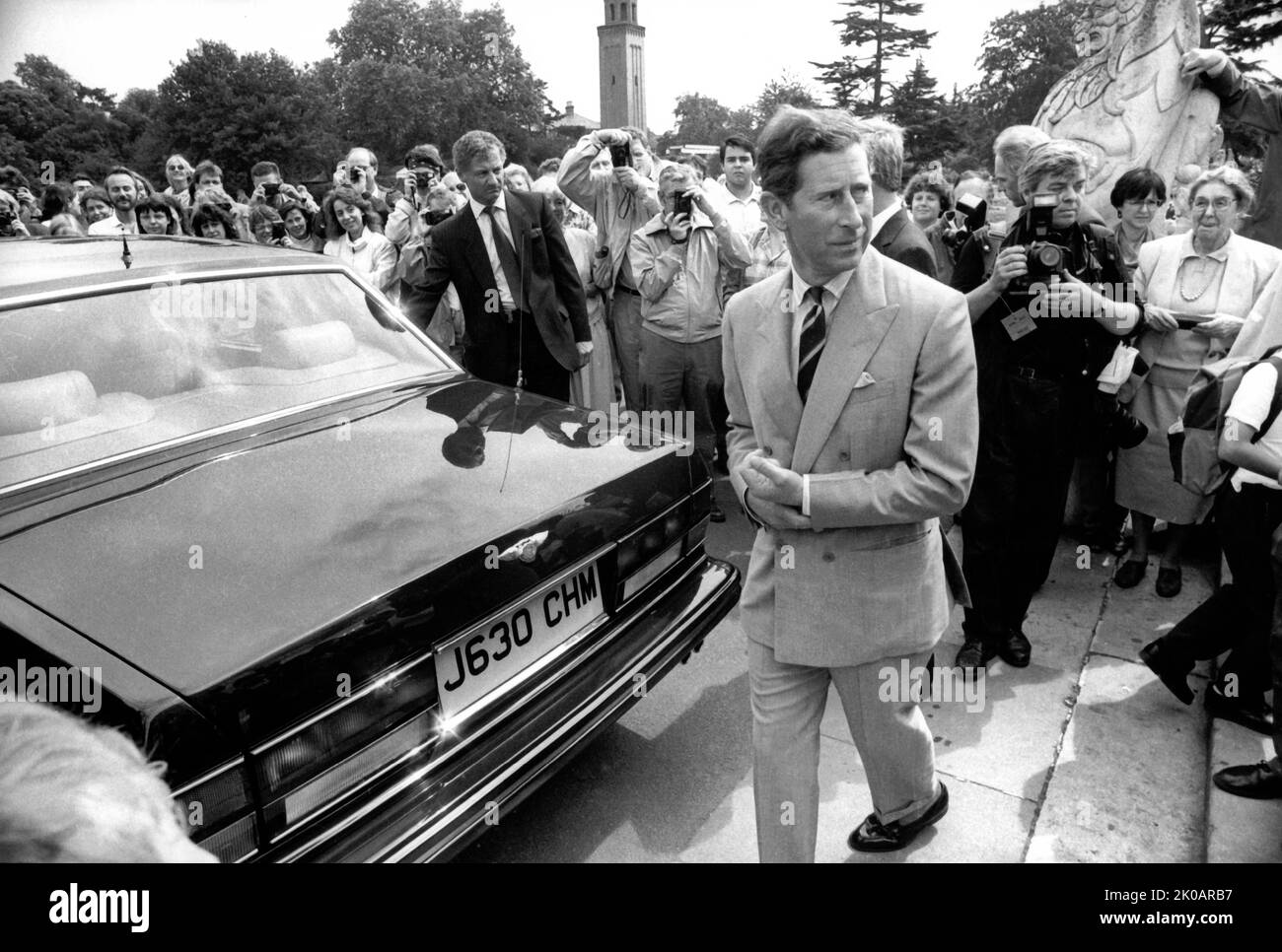 Prince Charles (now King Charles II)I, visiting Kew Gardens in the UK ...