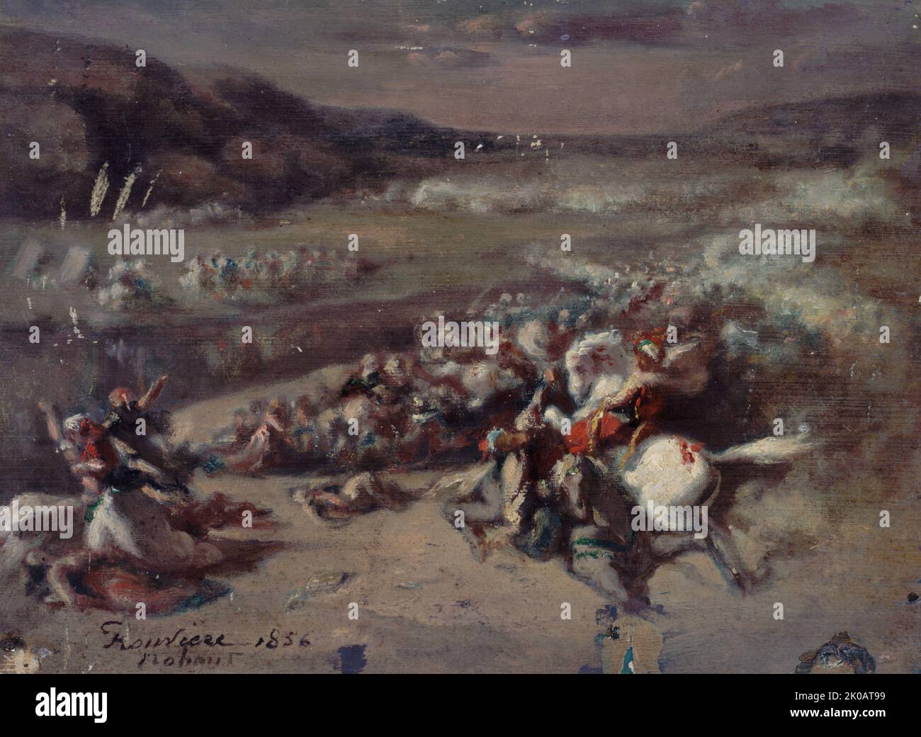 Battle scene, 1856 Stock Photo - Alamy