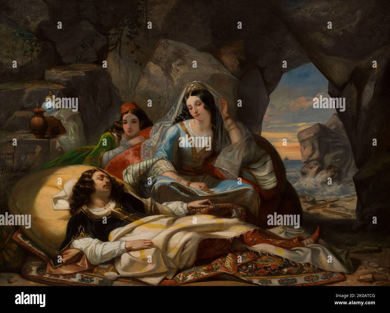 Don Juan and Haidee, 1839 Stock Photo - Alamy