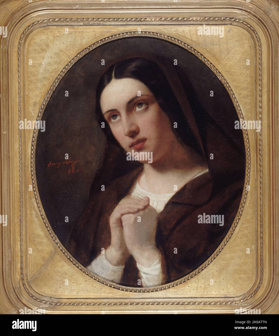 19th century woman in prayer painting hi-res stock photography and ...